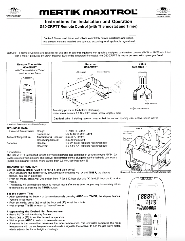 Maxitrol Remote Control